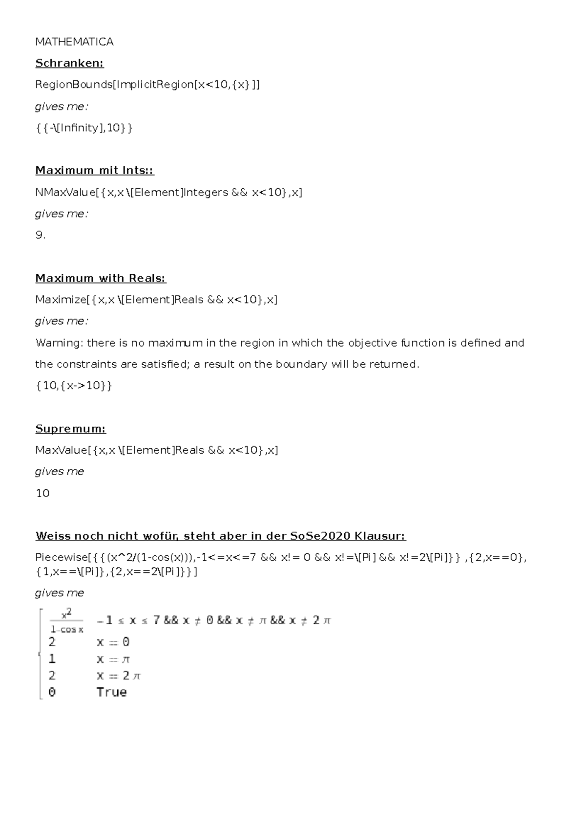 Mathematica - MATHEMATICA Schranken: RegionBounds[ImplicitRegion[x