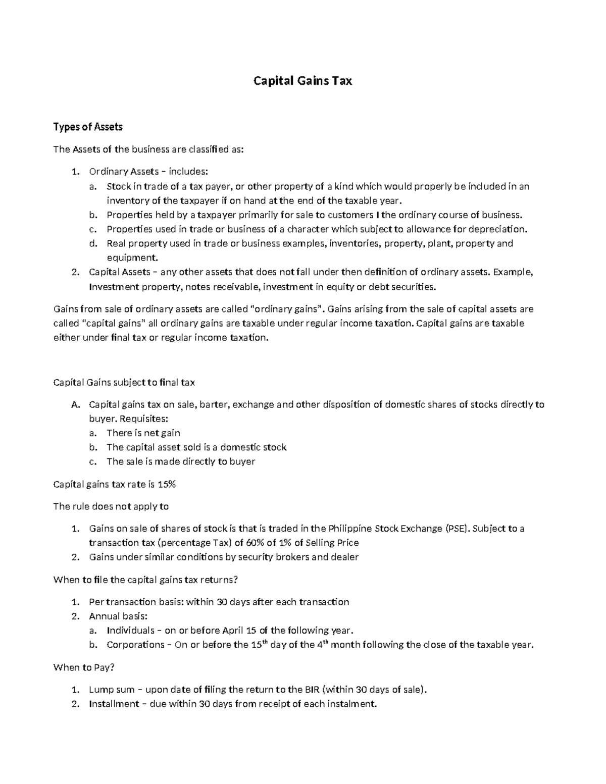 Capital-Gains-Tax - this is your notes - Capital Gains Tax Types of ...