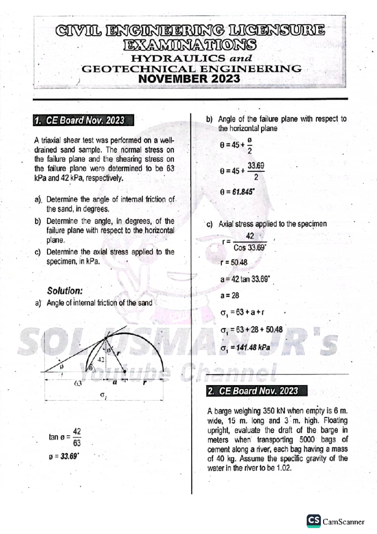 HGE NOV 2023 - for educational purposes - CIVIL ENGINEERING LICENSURE ...