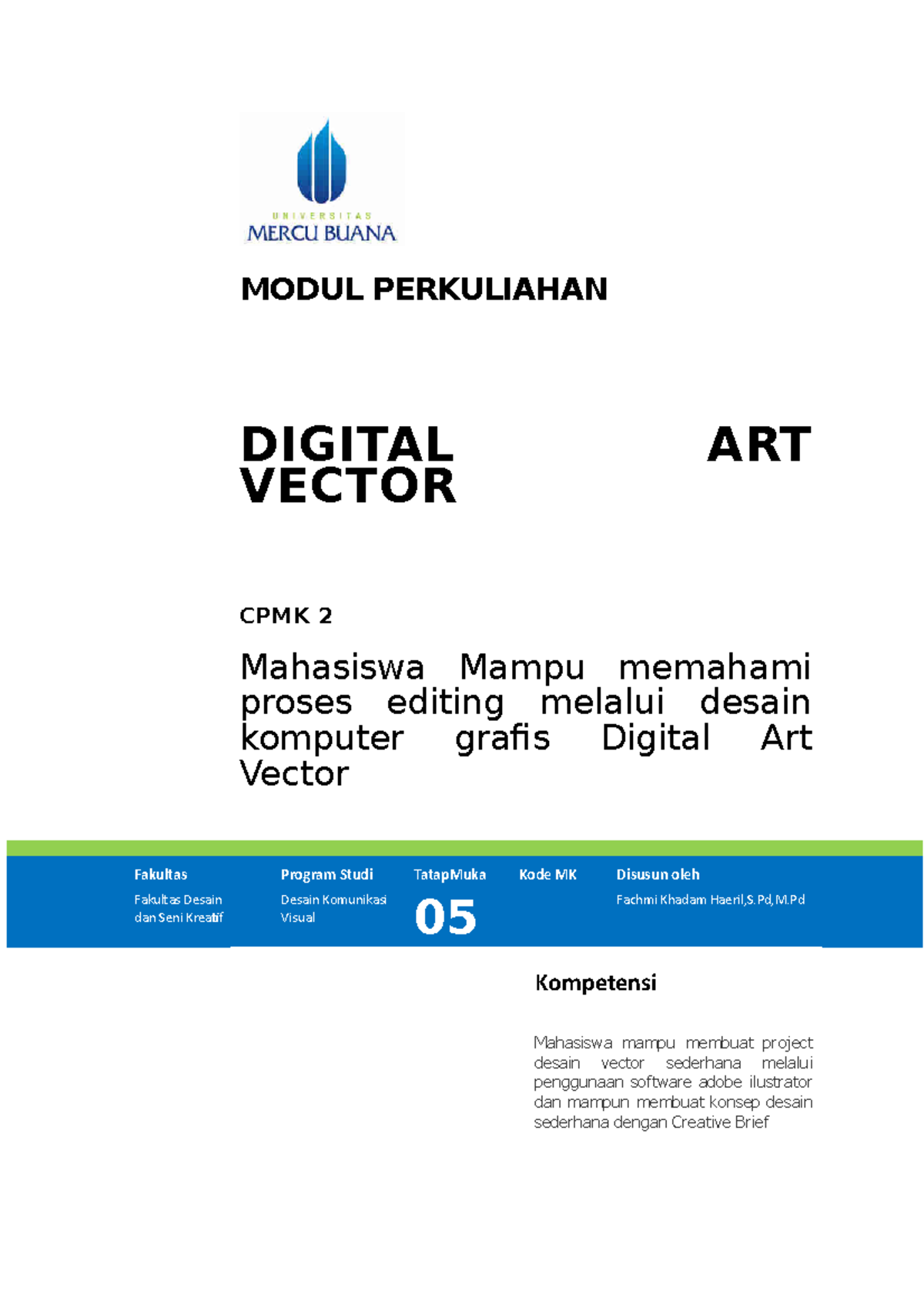 Modul tm 5 vector - MODUL PERKULIAHAN DIGITAL ART VECTOR CPMK 2 ...
