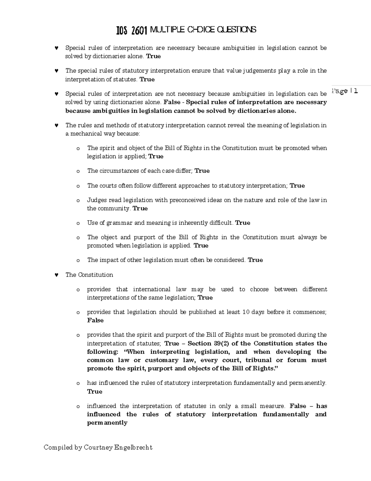 FINAL 07 2016, questions and answers - Special rules of interpretation ...