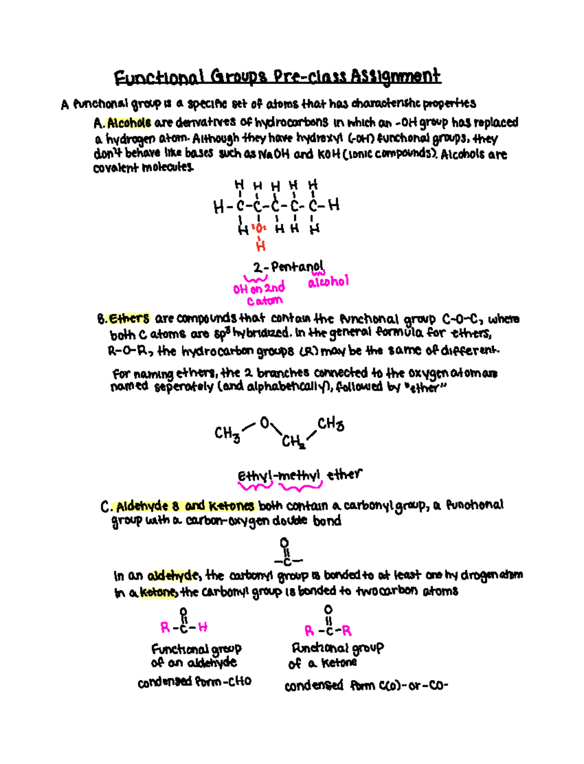Functional Groups Suffixes and Prefixes, Isomers, IMFS - Functional ...