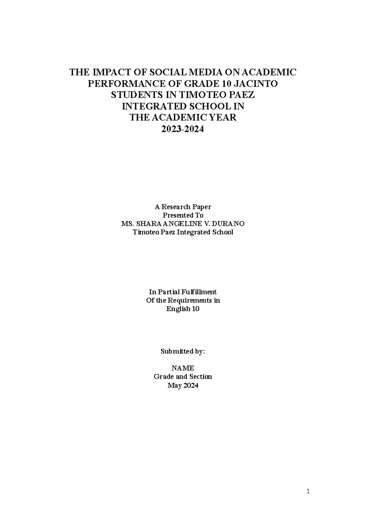 Sample-Research-Chapter-1-with-Other-Preliminary-Contents - THE IMPACT ...