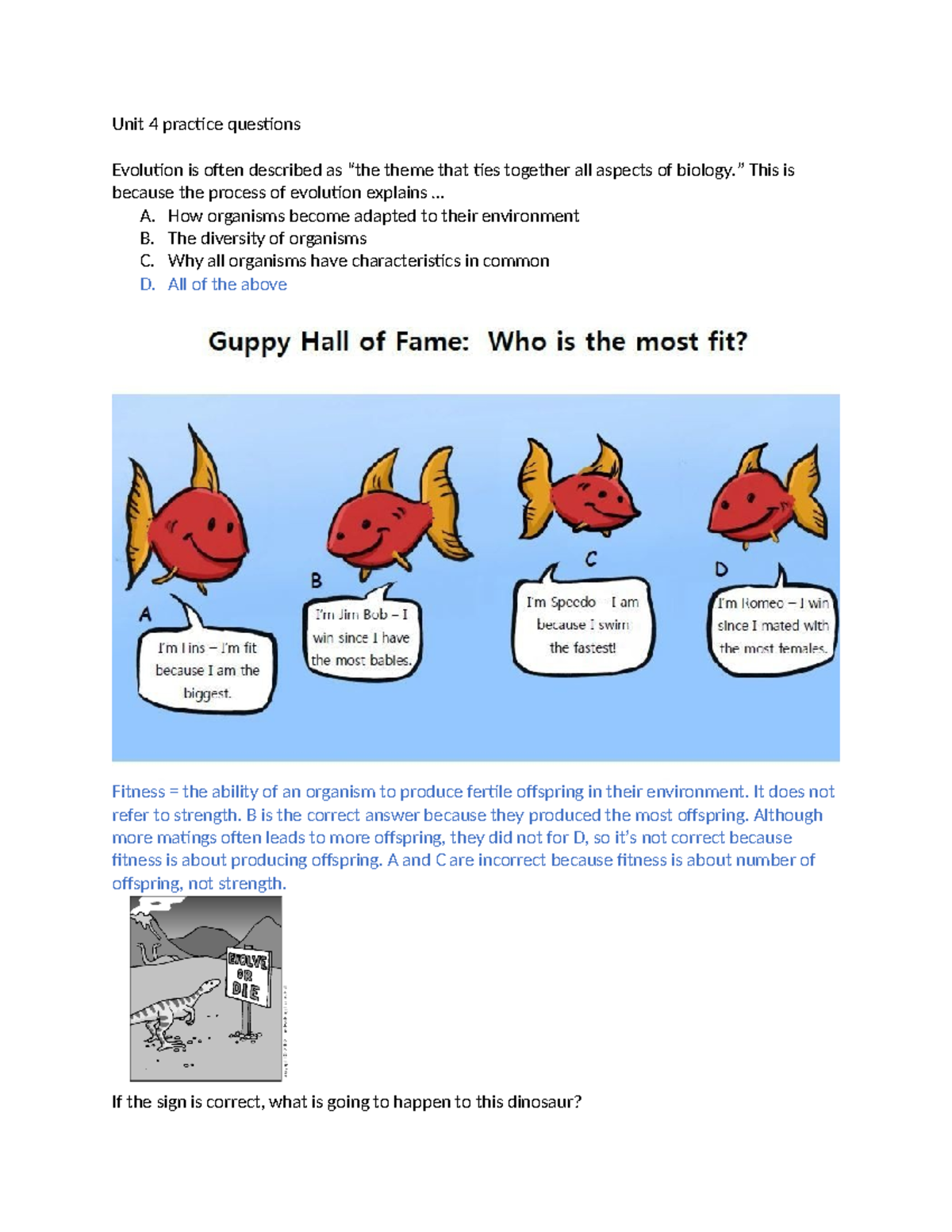 Unit 4 practice questions answer key - Unit 4 practice questions ...