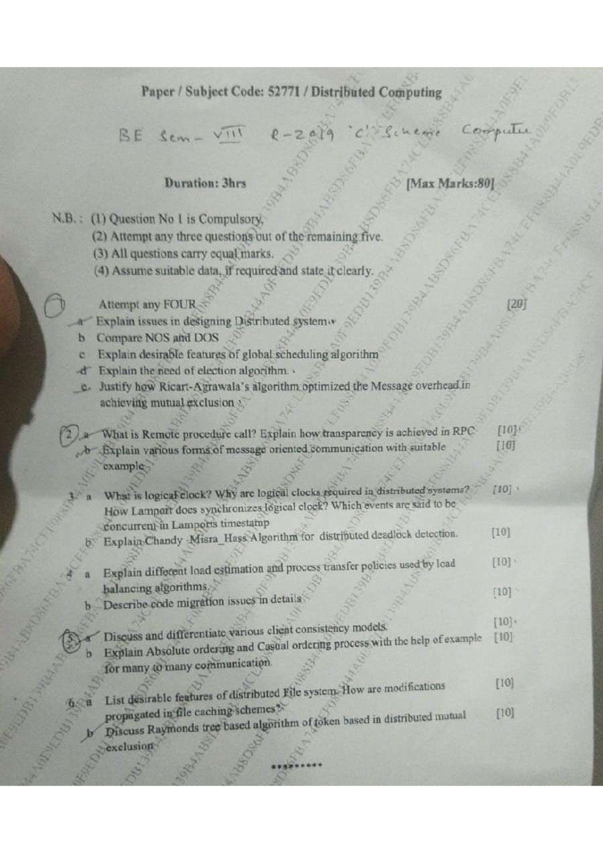 DC QPs - Distributed Computing question paper - Studocu DC QPs - Distributed Computing question paper - Studocu