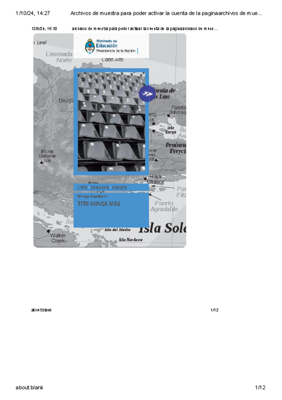 Archivos de muestra para poder activar la cuenta de la paginaarchivos ...