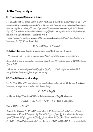 12 The Tangent Bundle - Notes for An Introduction to Manifolds by Tu ...