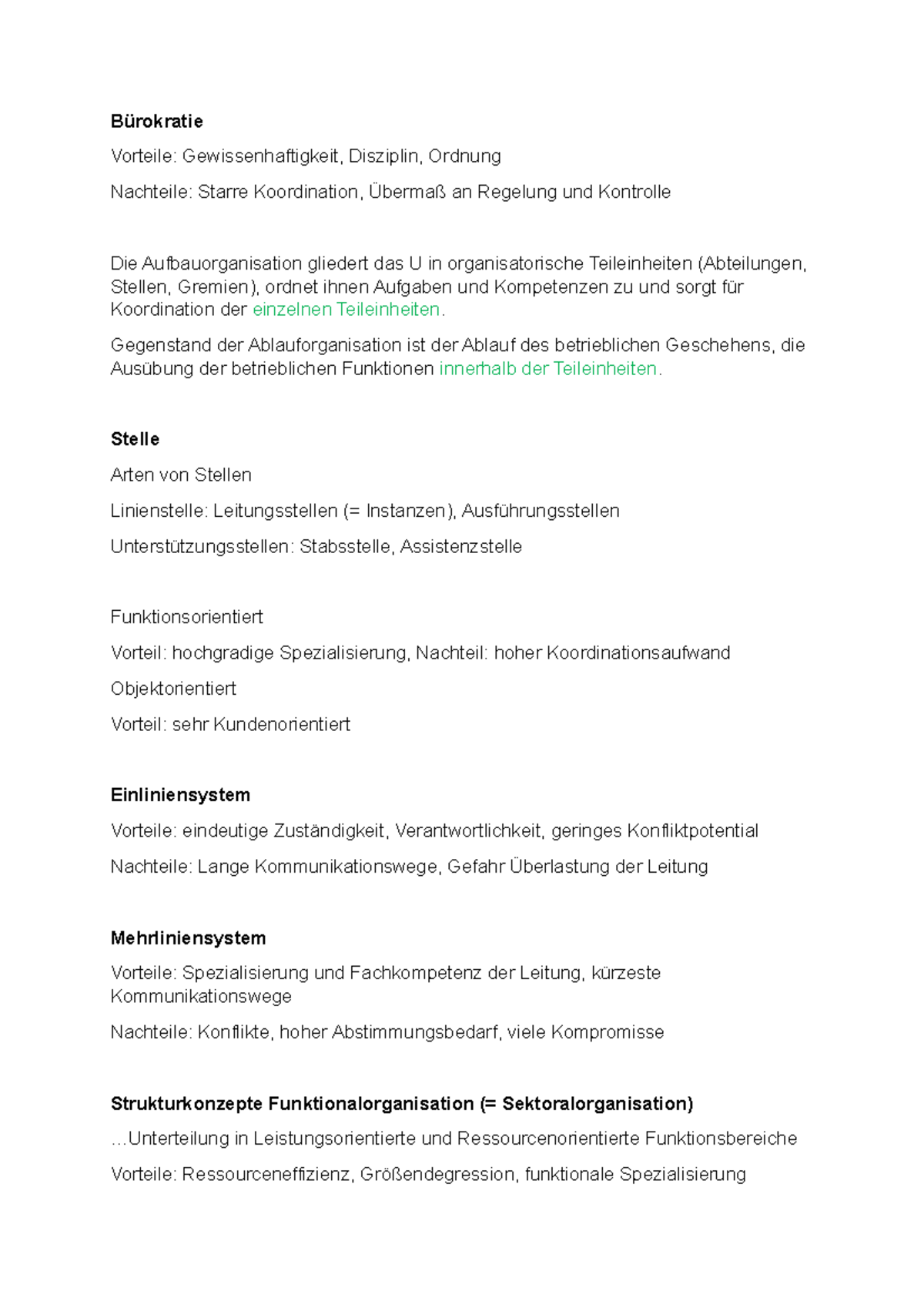 Vorteile Nachteile - Bürokratie Vorteile: Gewissenhaftigkeit, Disziplin ...