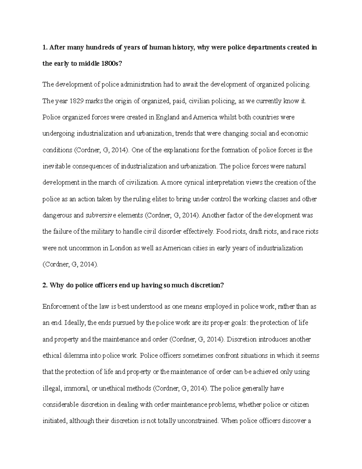 Module 1 Police System^J Prac and Admin - 1. After many hundreds of ...