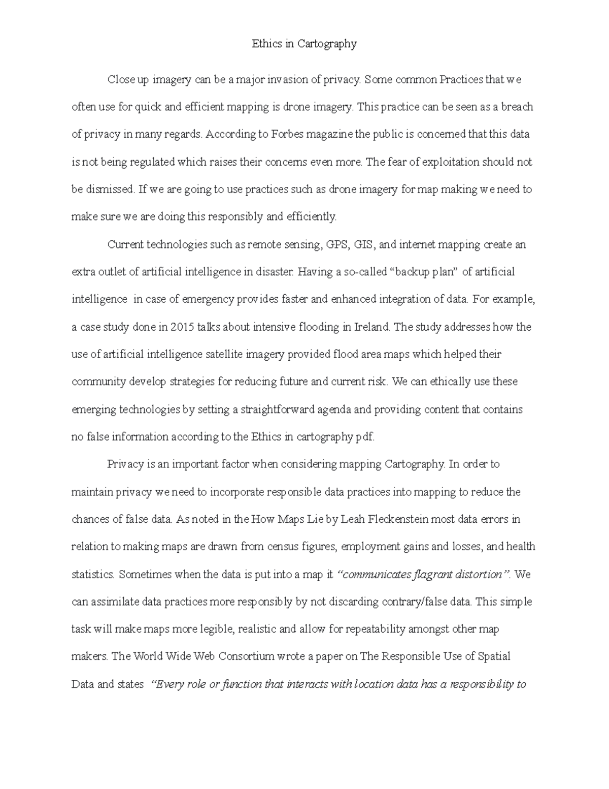 Ethics in Cartography geography 202 - Ethics in Cartography Close up ...