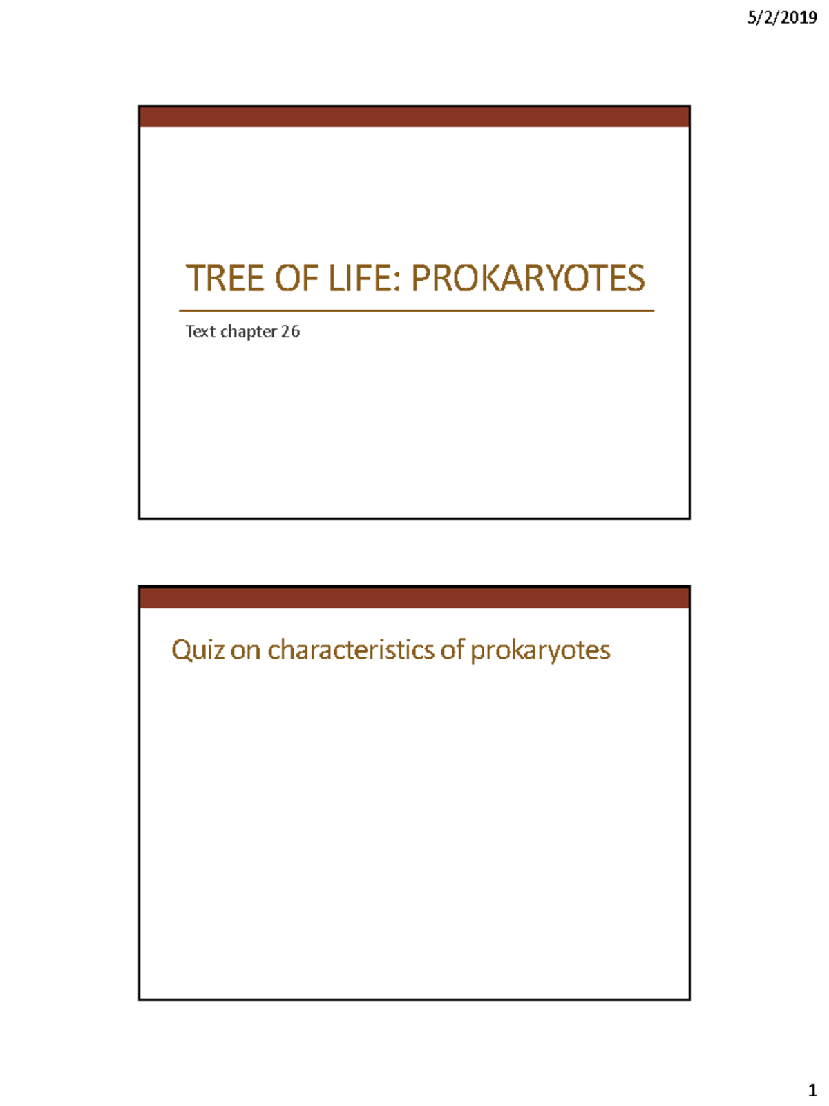 Tree of Life prokaryotes - 5/2/2019 TREE OF LIFE: PROKARYOTES Text ...