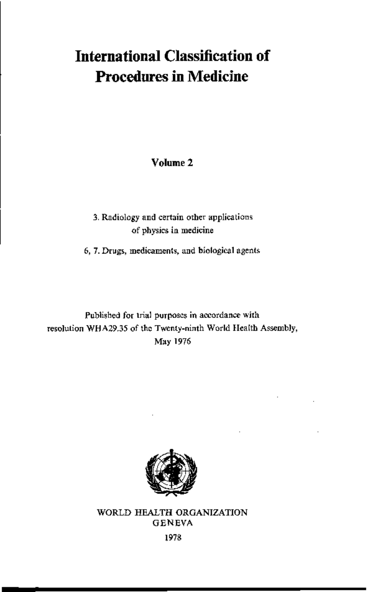 ICPM Volume 2 - This is the International Classification of Procedures ...