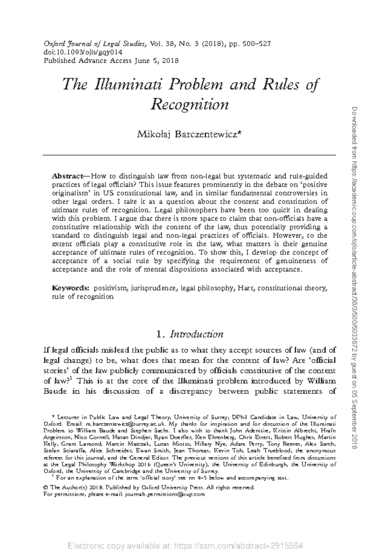 SSRN-id2915564 - Oxford Journal of Legal Studies, Vol. 38, No. 3 (2018 ...