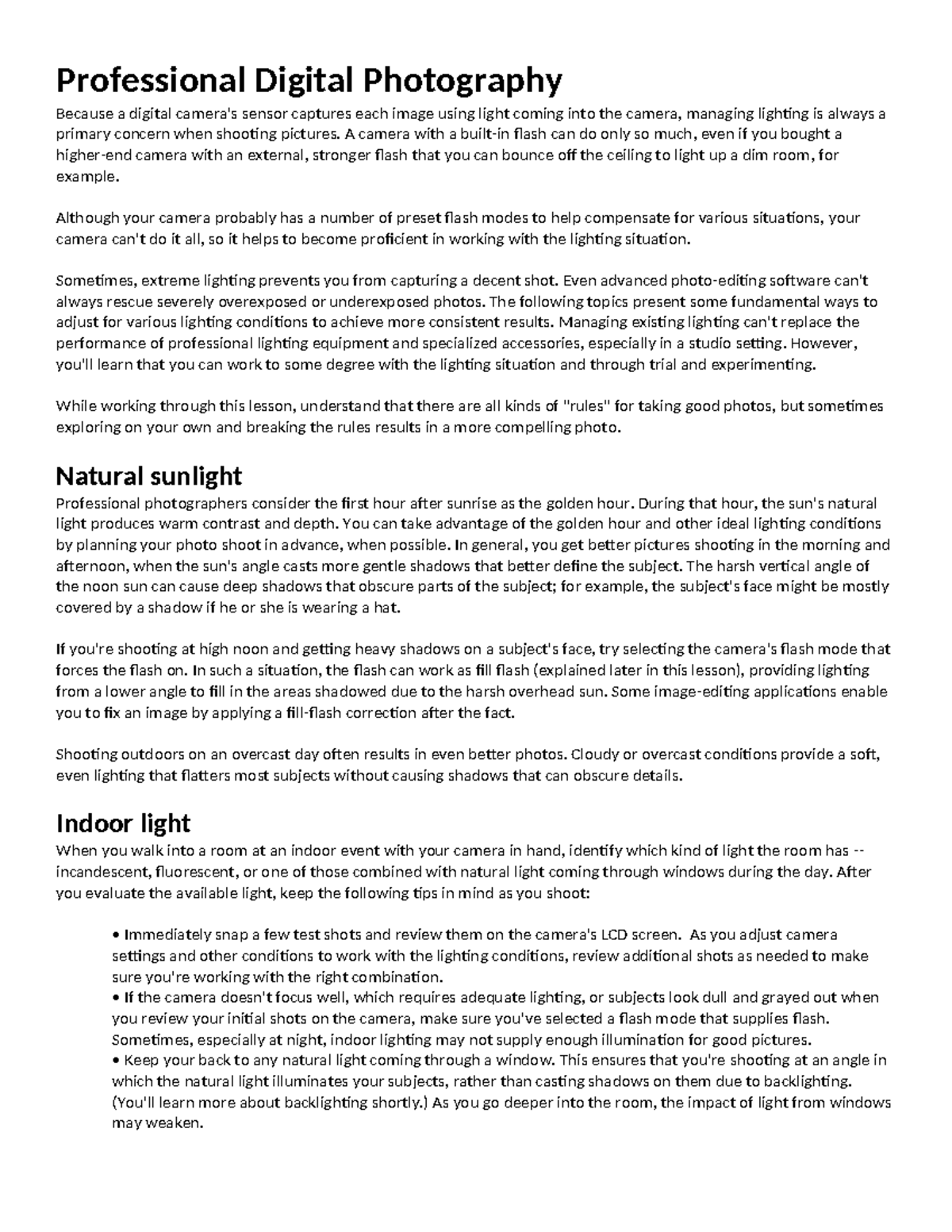 Professional Digital Photography - Professional Digital Photography ...