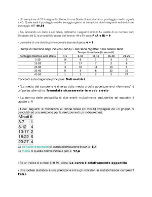 Test psicometria 1 - test del modulo 1 - Psicometria modulo 1 Si ...