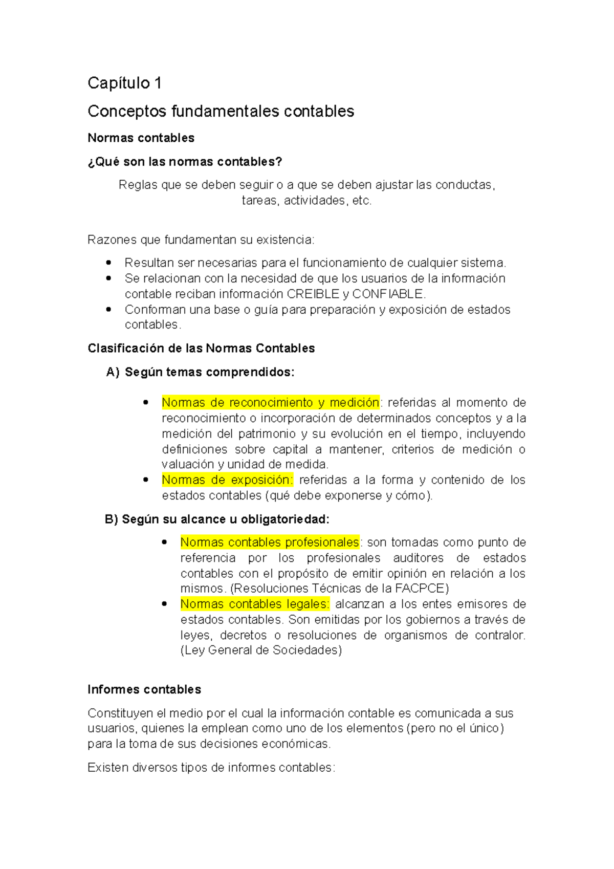 Resumen con formulas para parcial - Capítulo 1 Conceptos fundamentales ...
