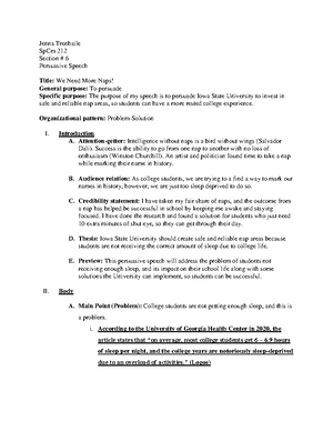 Problem-solution speech - Title of Speech: Making a Difference in the ...