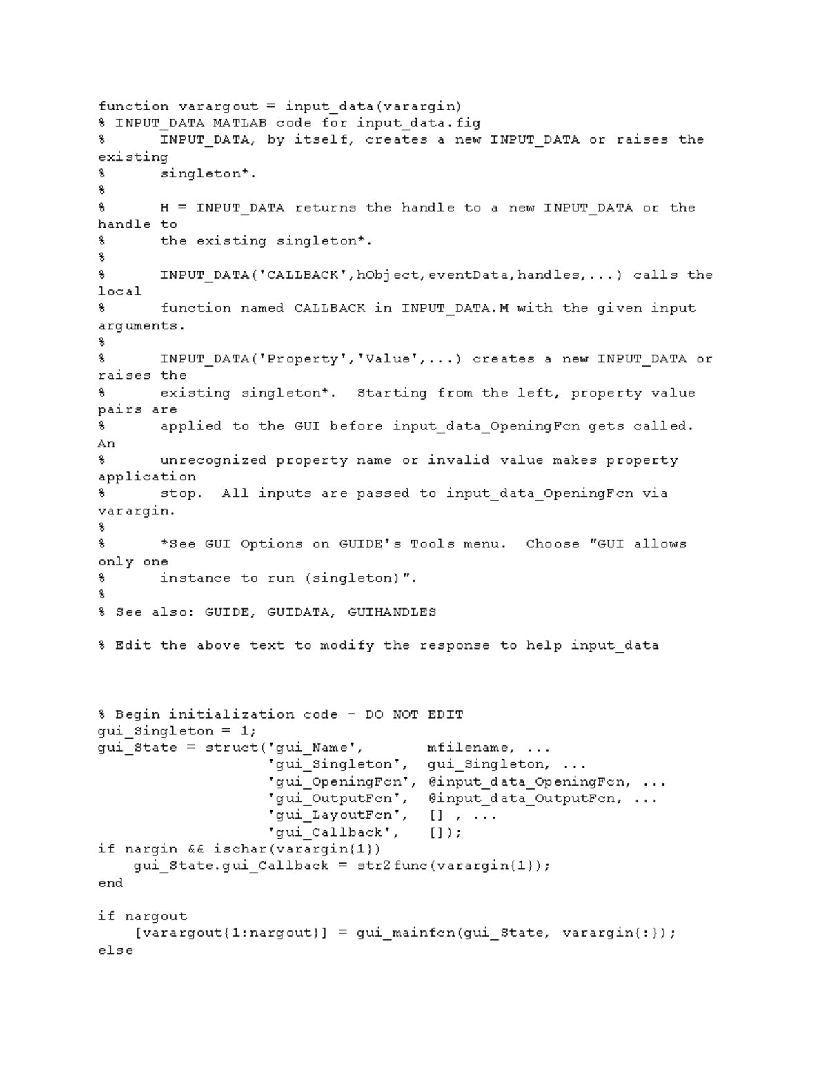 Function Varargout Dafsdfds Function Varargout Input Data Varargin Input Data Matlab
