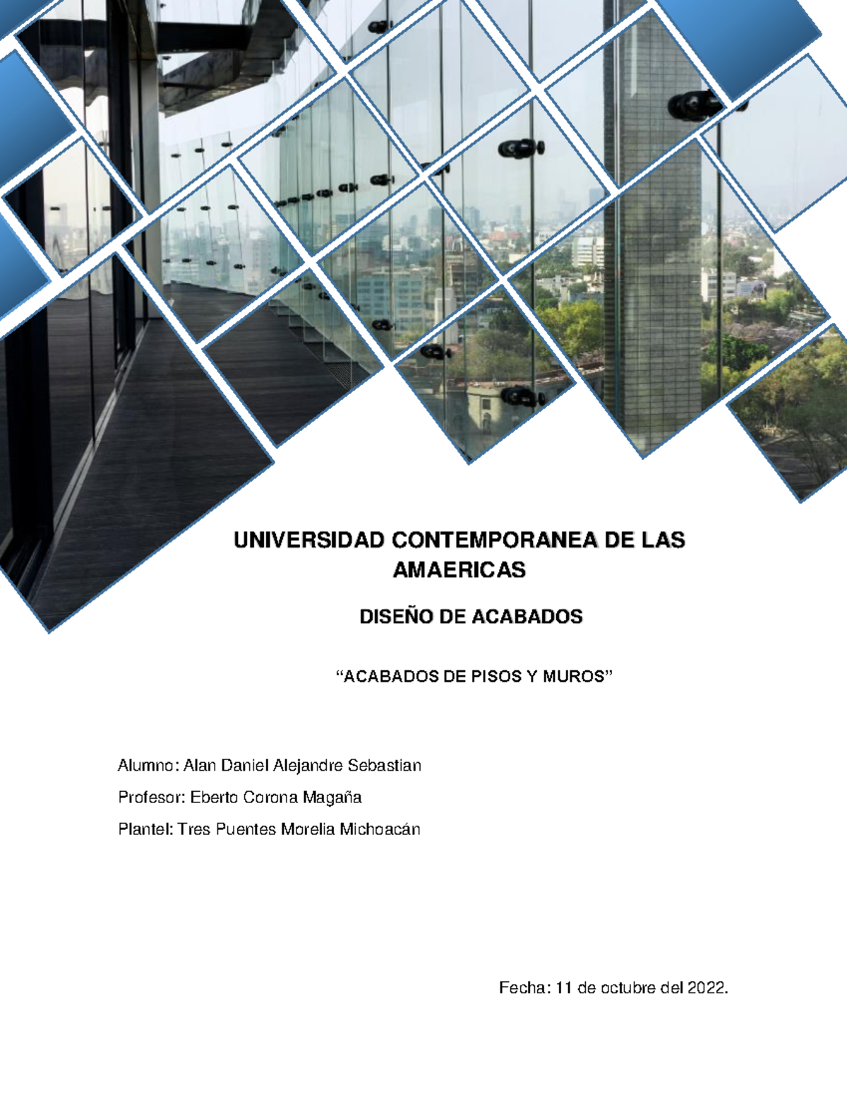 Pisos Y Muros Naturales Y Artifisiales - UNI Alumno: Alan Daniel ...