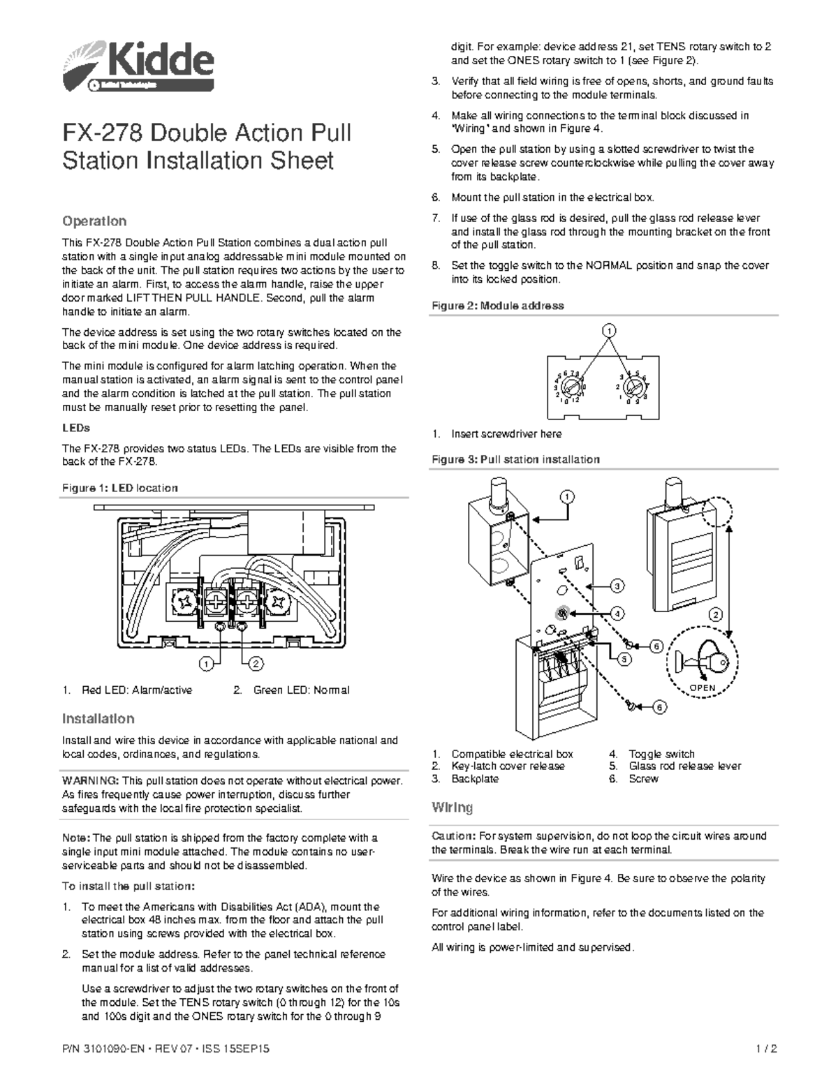 Fx 278 kidde manual instalacion sh ingenieria - P/N 3101090-EN • REV 07 ...