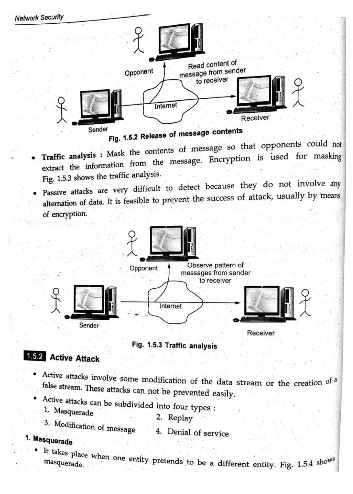 NETWORK SECURITY - Fig. 1.5 Masquerade • For example : Authentication sequences can be captured ...