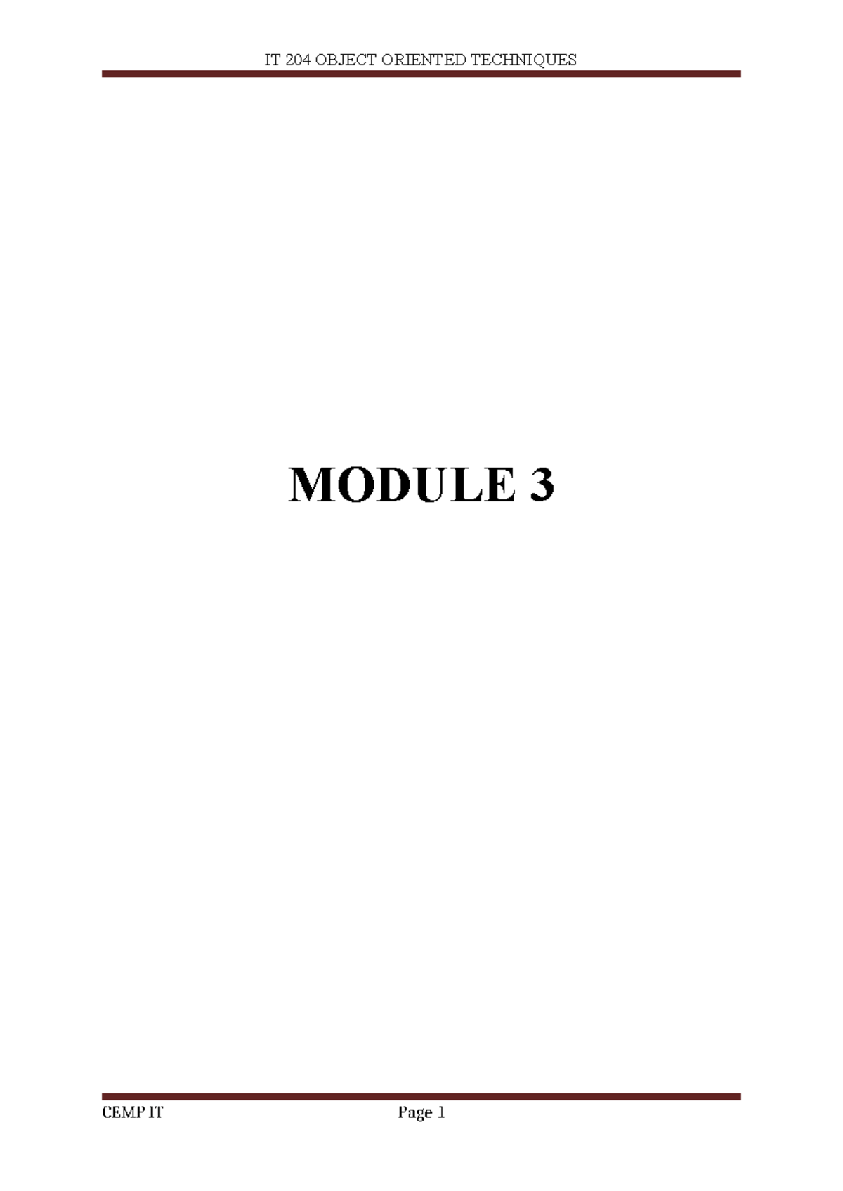 Module 3 - oot - MODULE Inheritance Inheritance is the process by which ...
