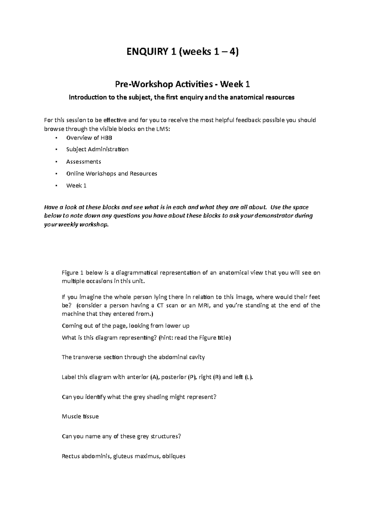 1 Pre-Workshop Activities 1 2022 - ENQUIRY 1 (weeks 1 – 4) Pre-Workshop ...