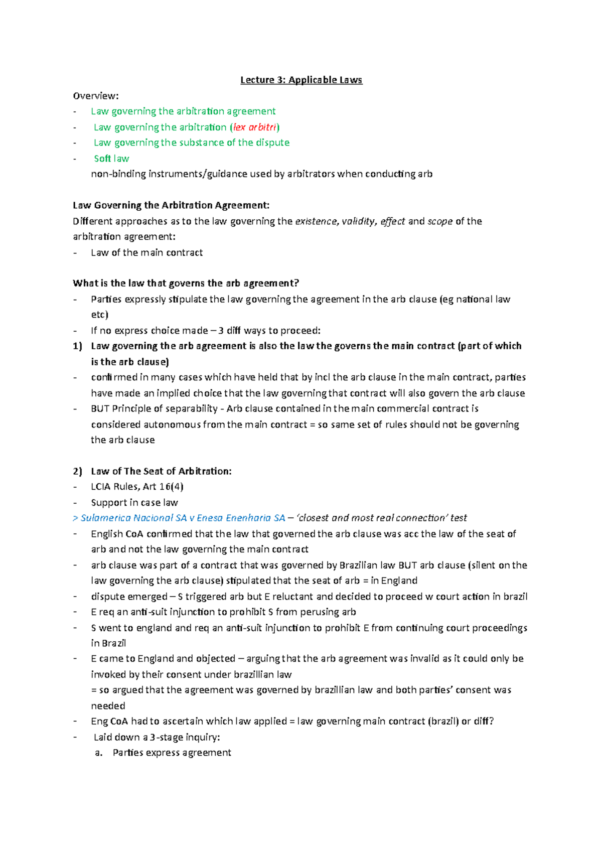 Lec 3. Applicable Laws - Lecture notes 3 - Lecture 3: Applicable Laws ...