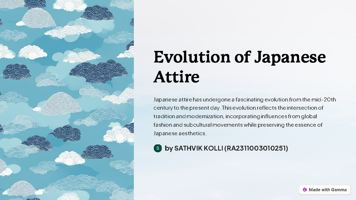 Evolution of Japanese Attire - Evolution of Japanese Attire Japanese ...