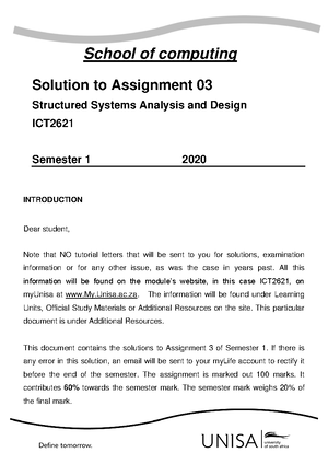 ICT2622 Jan - Feb 2022 Exam Paper - [TURN*OVER] UNIVERSITY EXAMINATIONS ...