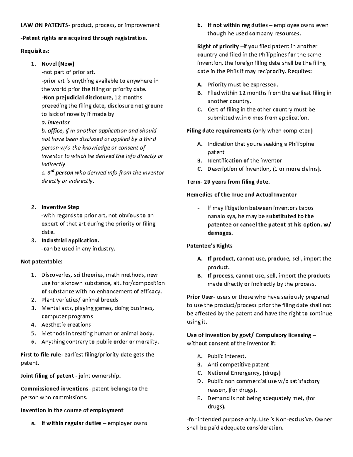 IP Law Reviewer - Warning: TT: undefined function: 32 Warning: TT: undefined function: 32 LAW ON ...