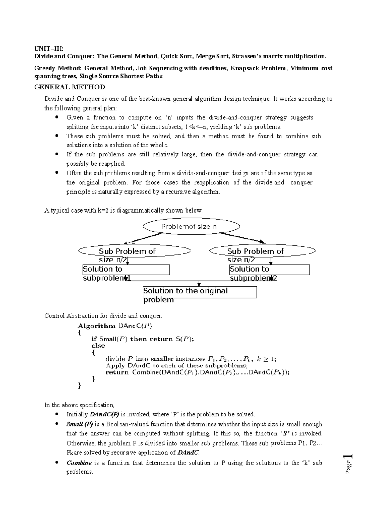 ADS Unit - III Updated - useful notes for ADS & AA Unit - III - 1 ...