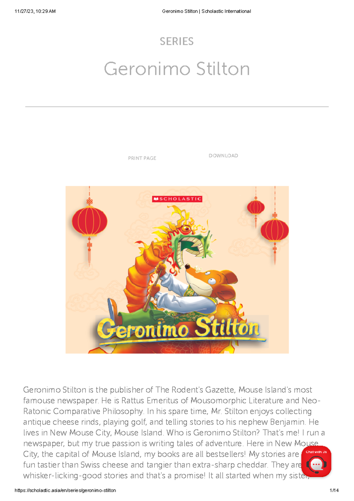 Geronimo Stilton Scholastic International - SERIES Geronimo Stilton ...