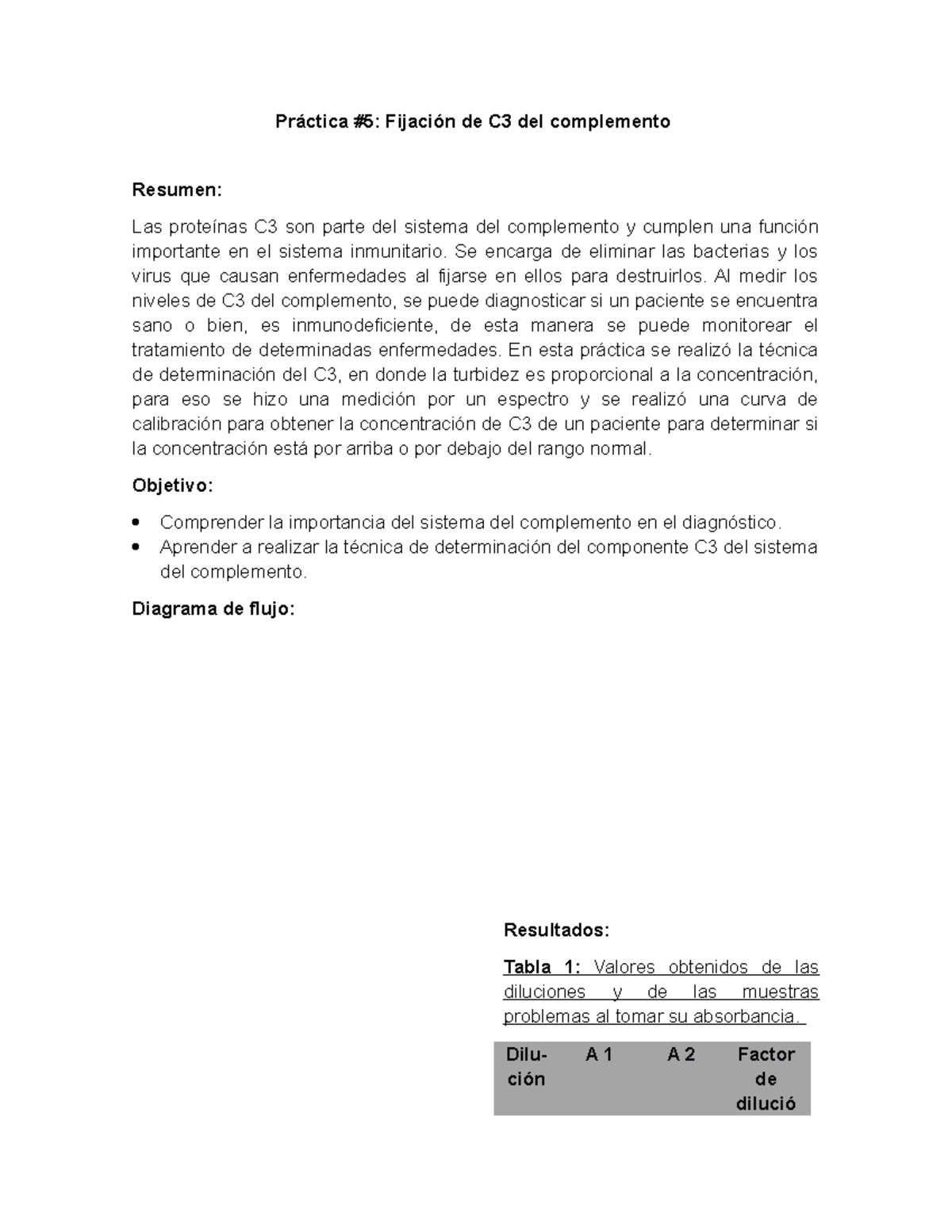 Práctica-5-Inmuno - practica de inmunologia - Práctica #5: Fijación de ...
