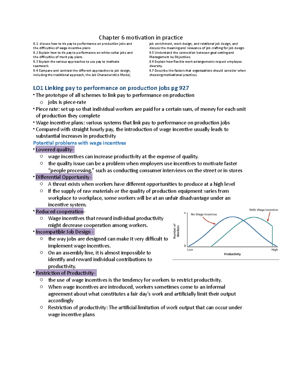 Hrob Chapter 6 motivation in practice - 6 Explain the various ...
