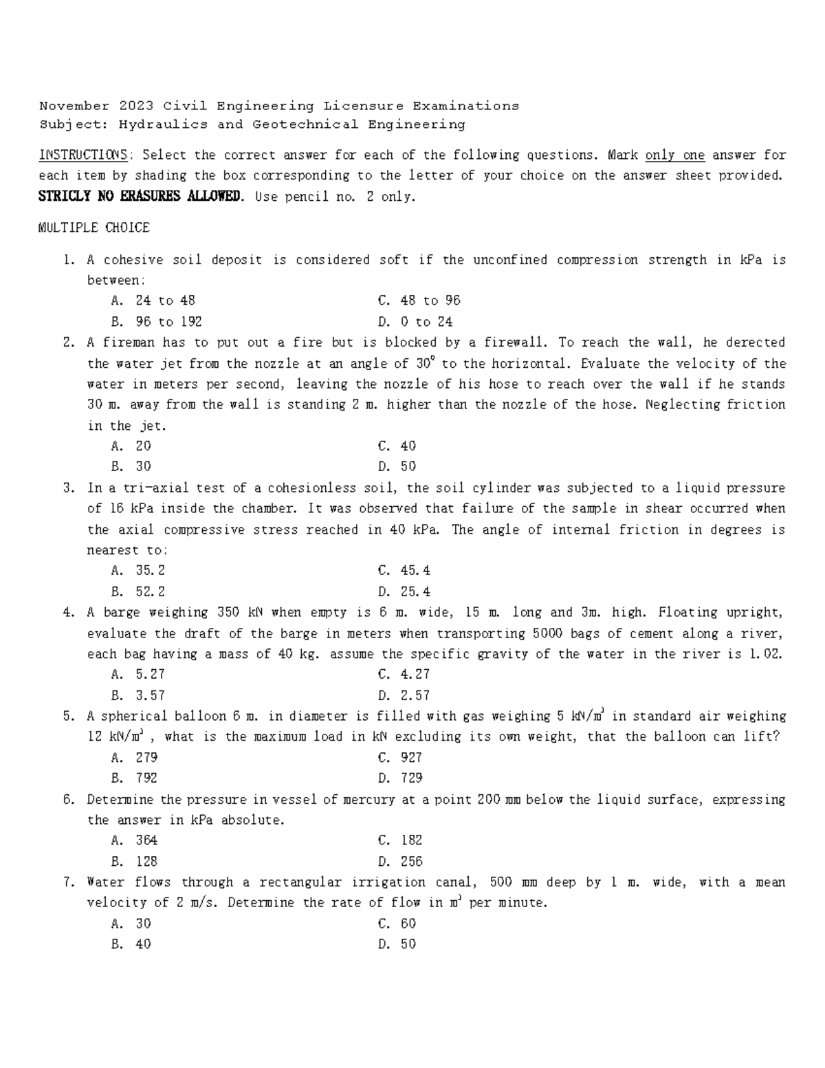 663948267 HGE November 2023 CELE EXAM 1 - November 2023 Civil ...