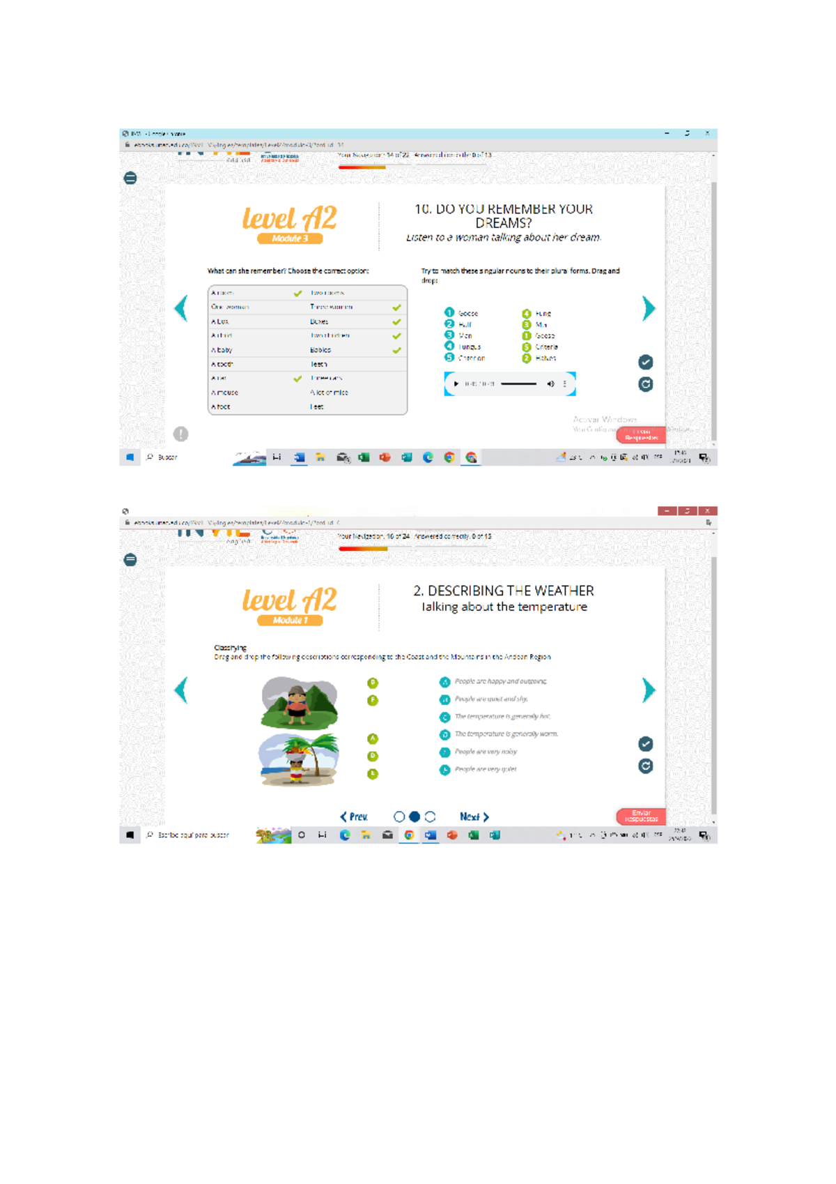 Task 2 - VBXV - Ingles A2 - STEP 3 A: What time do you get up in the morning? -I always get up ...