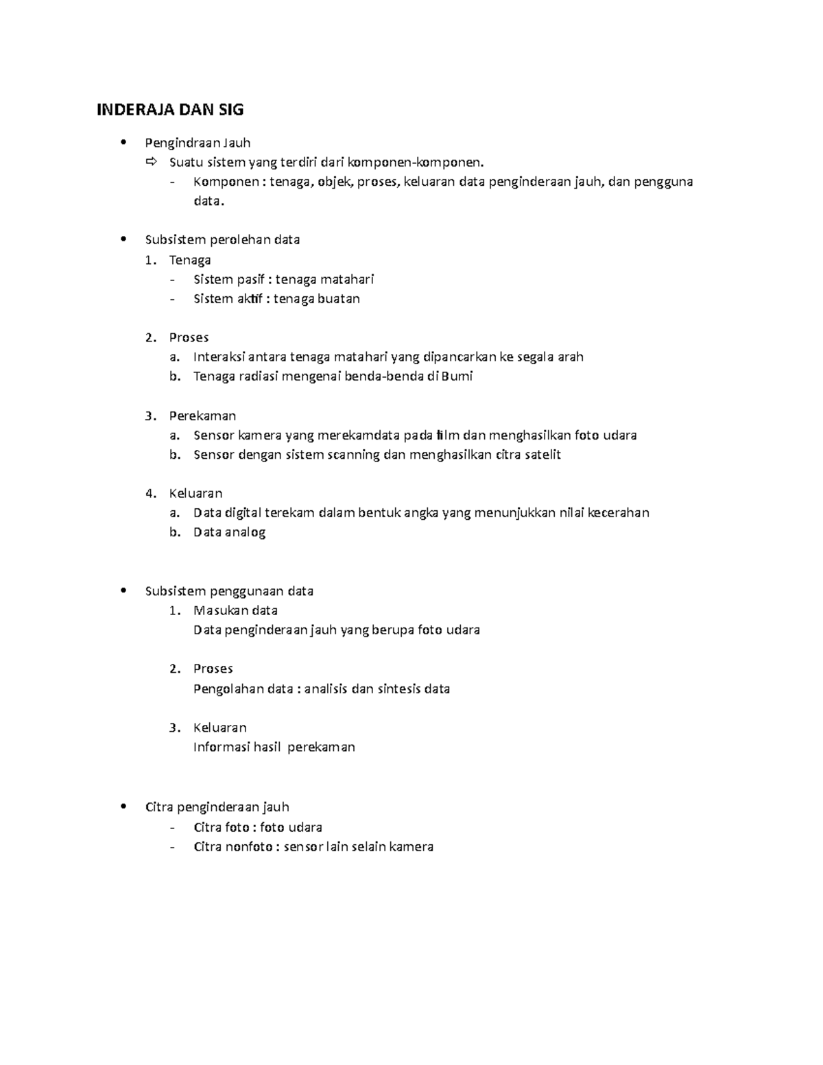 Geo Inderaja DAN SIG lect - INDERAJA DAN SIG Pengindraan Jauh Suatu ...