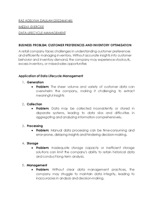 IMD236 Individual Assignment - SCHOOL OF INFORMATION SCIENCE COLLEGE OF ...