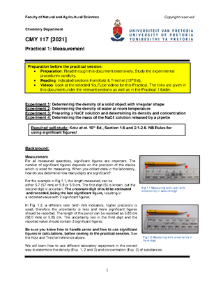 CMY 117 Practical 4 Report Sheet Gases and The Ideal Gas Law - CMY 117 ...