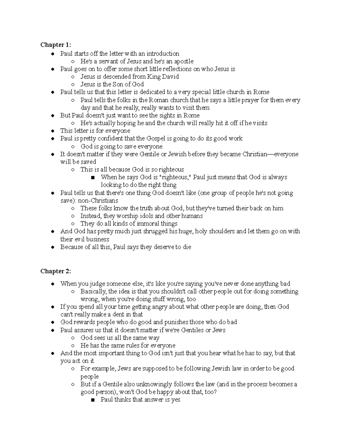 Sacred Page Romans Notes - Chapter 1: Paul starts off the letter with ...