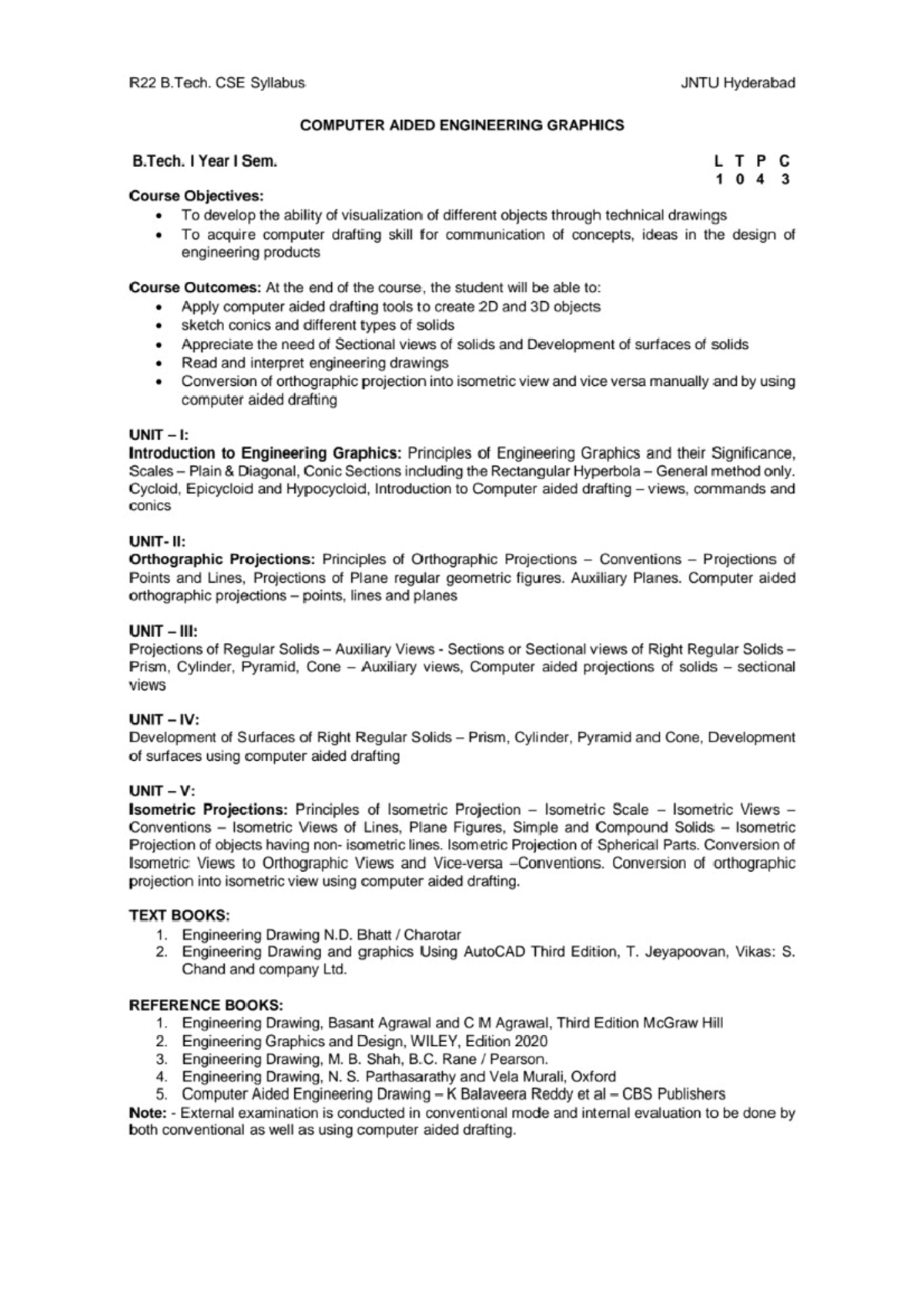 Computer Aided Engineering Graphics - R22 B. CSE Syllabus JNTU ...