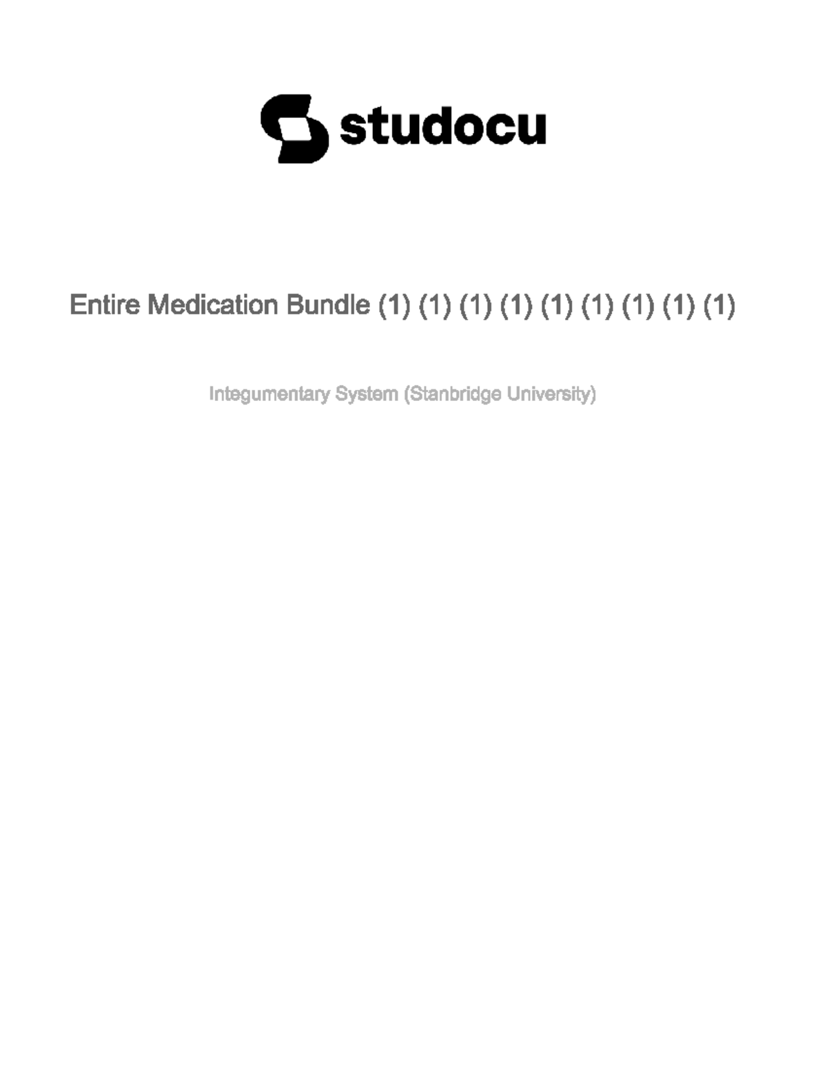 Entire medicaton Bundle - 241 - Studocu