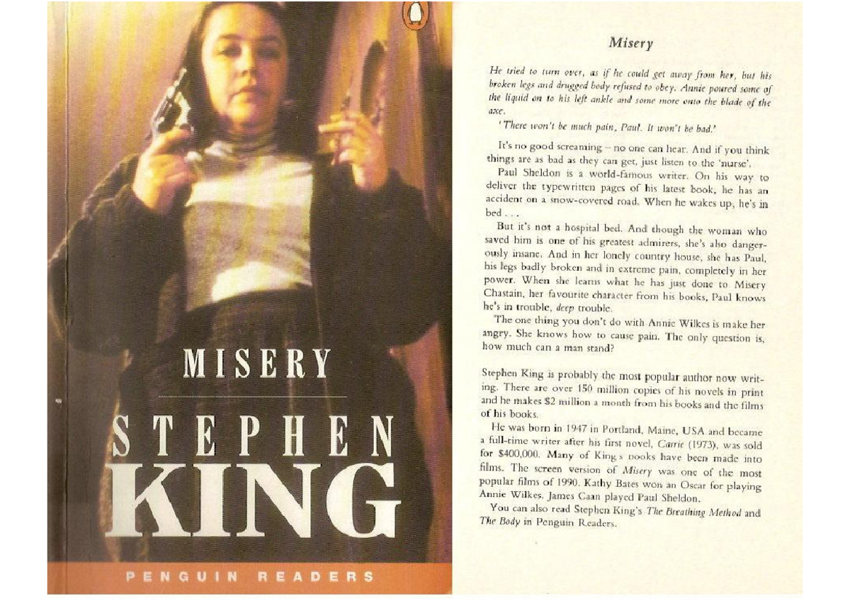 366259409 363549397 Level 6 Misery Stephen King Penguin Readers PDF - Entrepreneurship - Studocu