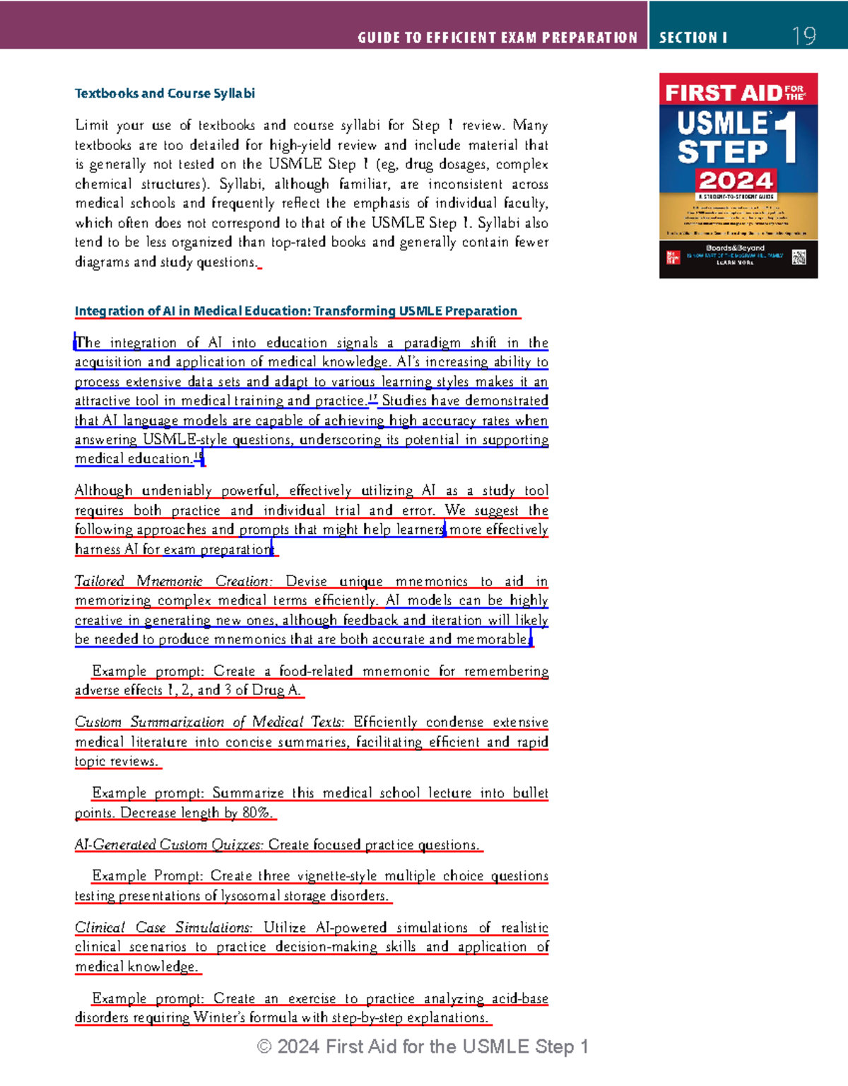 2024 FAS1 Sample Revisions - Guide to efficient exam PreParation Sec tion i 19 Textbooks and ...