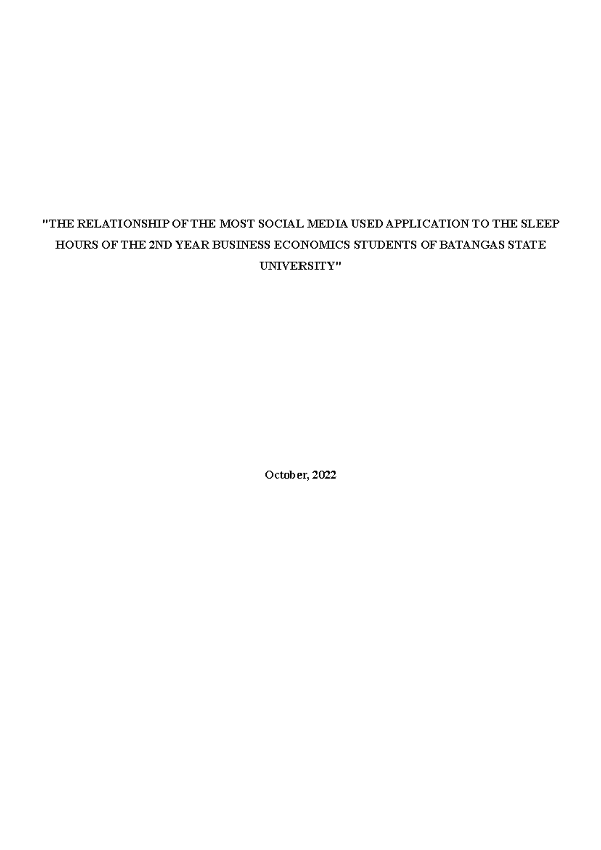 Descriptive-Research - "THE RELATIONSHIP OF THE MOST SOCIAL MEDIA USED ...