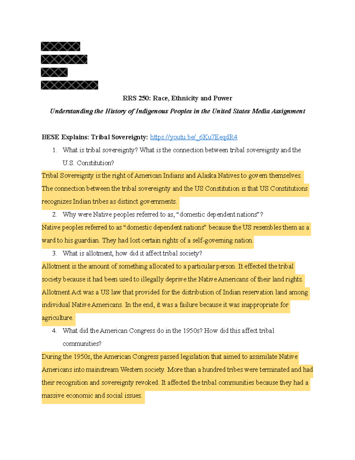 Unit 2 Discussion Assignment (Media) - RRS 250: Race, Ethnicity and ...