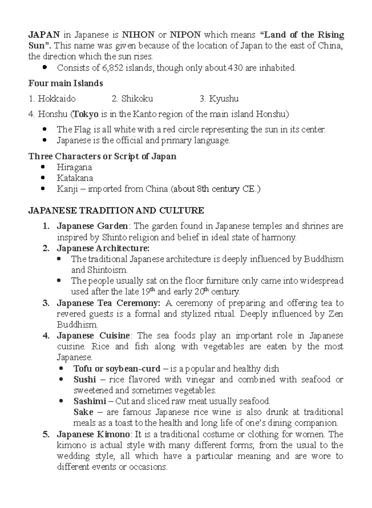 History Traditions and Cultures of Japan - JAPAN in Japanese is NIHON ...