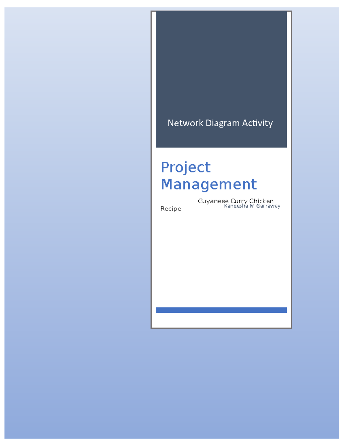 Kaneesha Network Diagramm - Network Diagram Activity Project Management ...