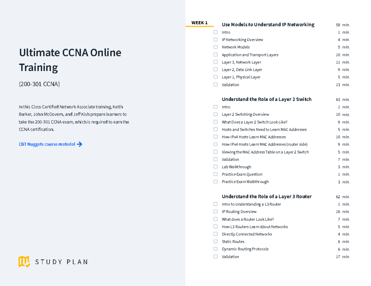 Cisco CCNA 200-301 - .,. - Use Models to Understand IP Networking Intro ...